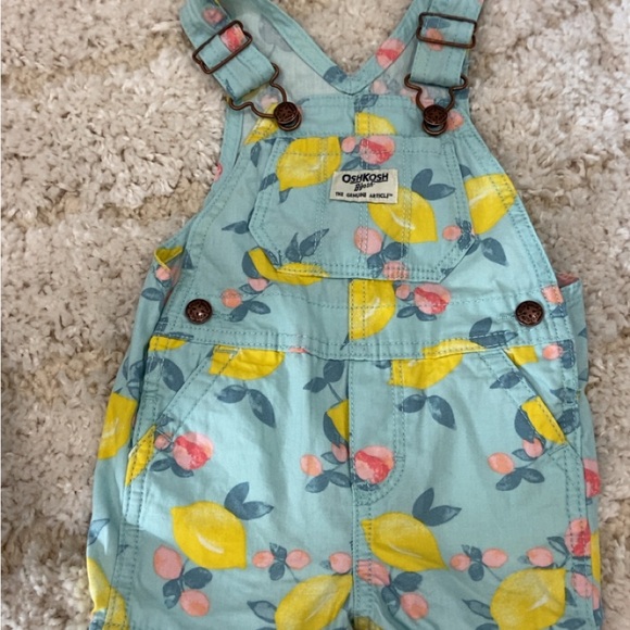 OshKosh B'gosh | One Pieces | Oshkosh Bgosh Lemon Print Overalls Blue ...